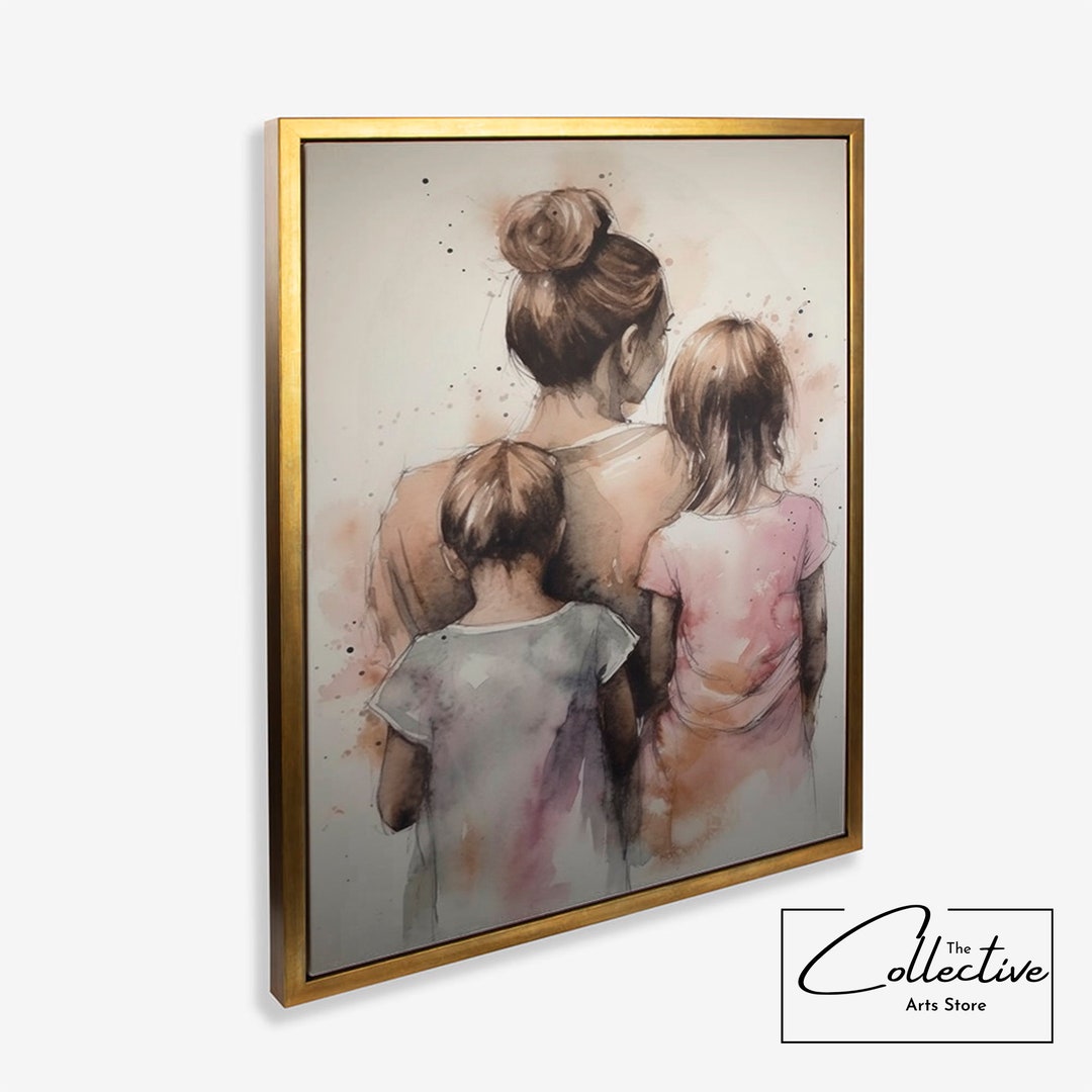 Mother Daughter Poster Mother Daughter Watercolour Print Mother ...