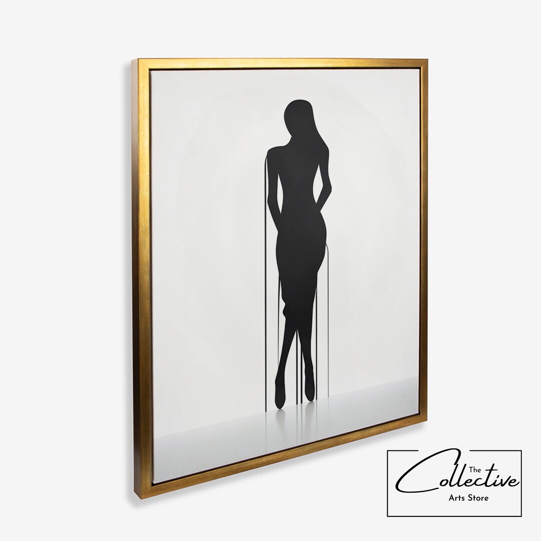Linha do corpo lona arte da parede mulher linha desenho arte impressão ...