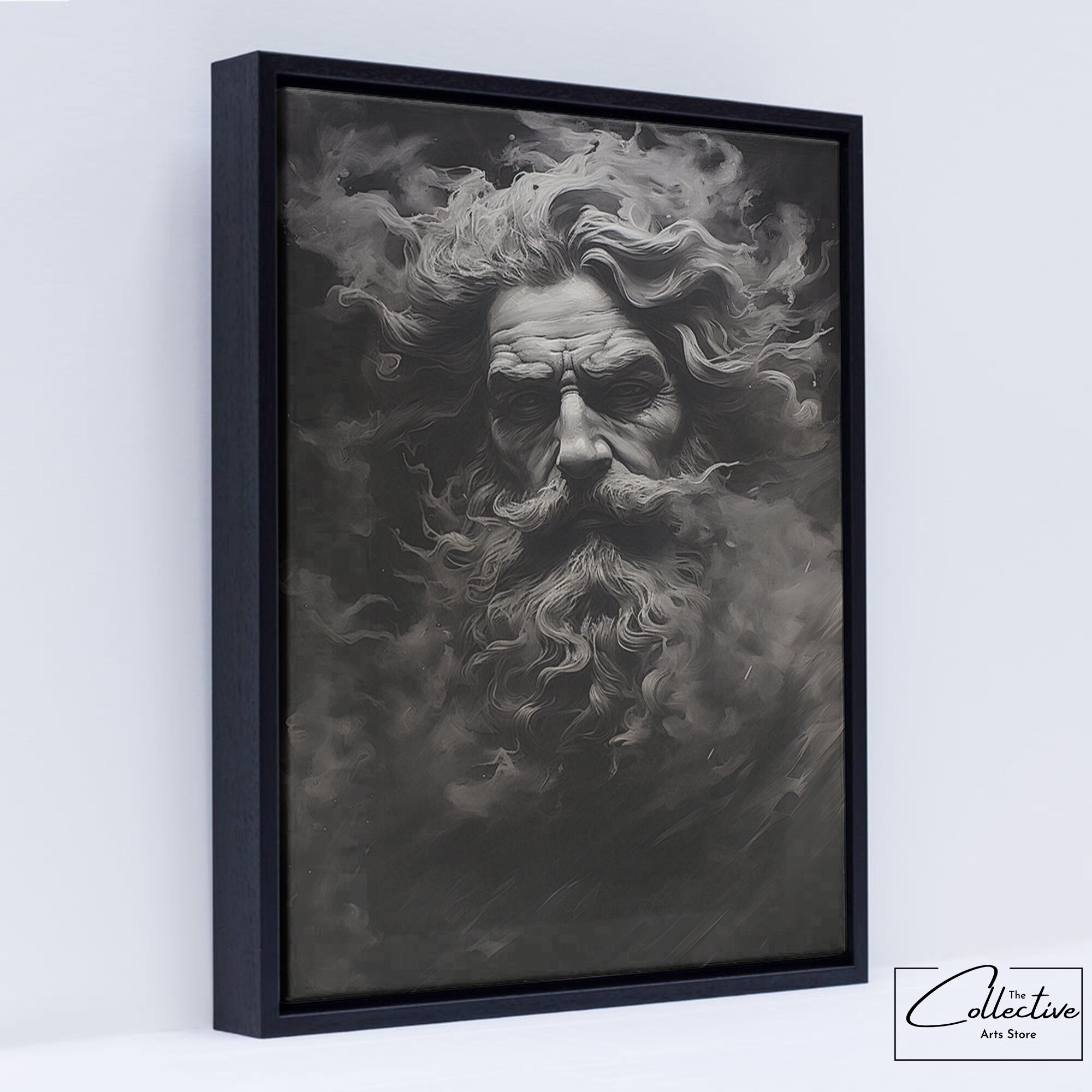 Zeus Poster Greek Style Art Framed Poster Zeus Inspired Wall - Etsy