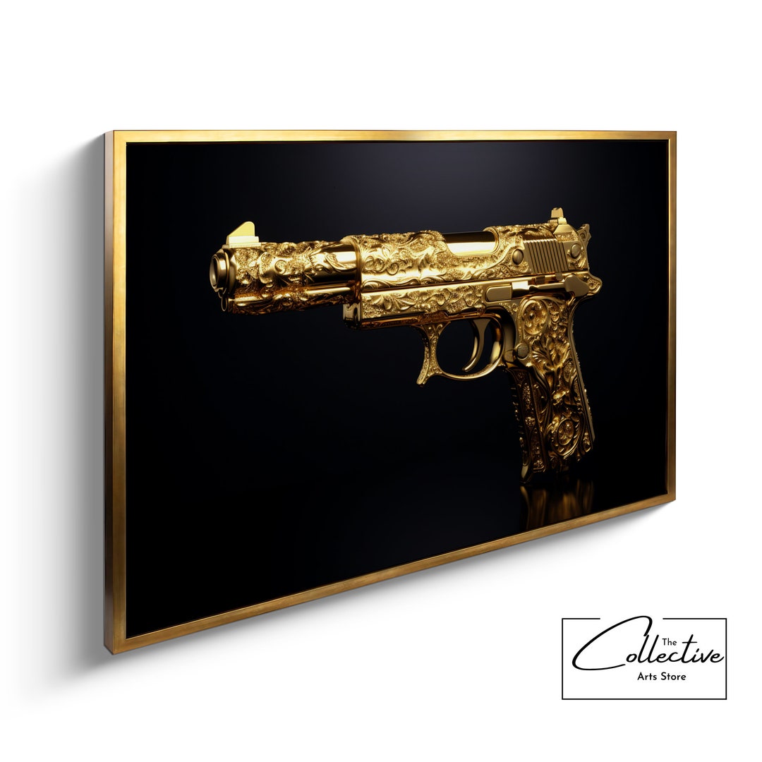Pistol Weapon Unframed Poster Firearm Framed Print Gun Enthusiast Gift ...