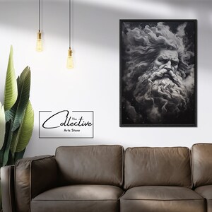 Zeus Greek God Art Poster Zeus Painting New Home Wall Piece Greek ...