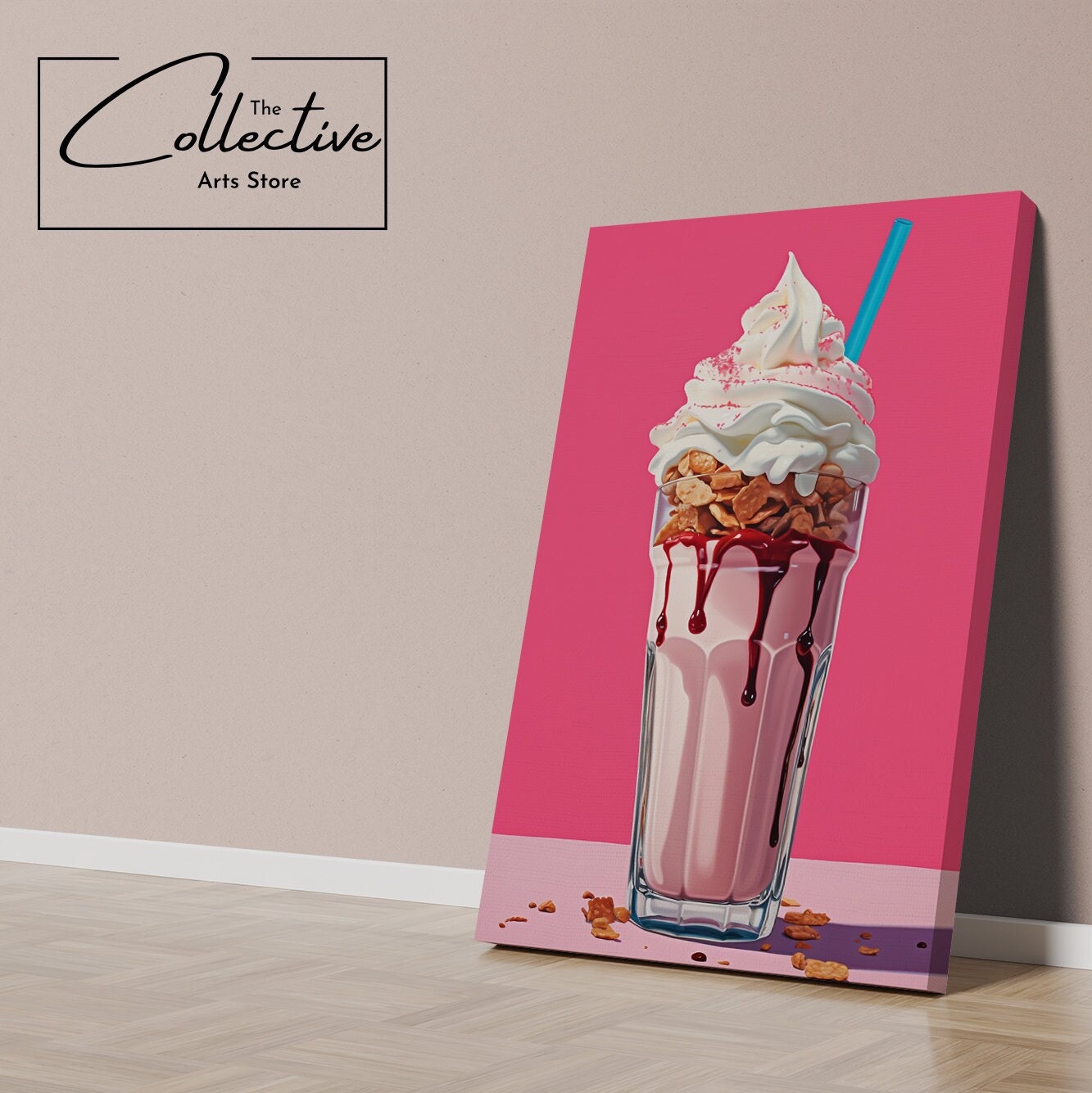 Milkshake Painting Pop Art Milkshake Wall Decor Milkshake Art - Etsy