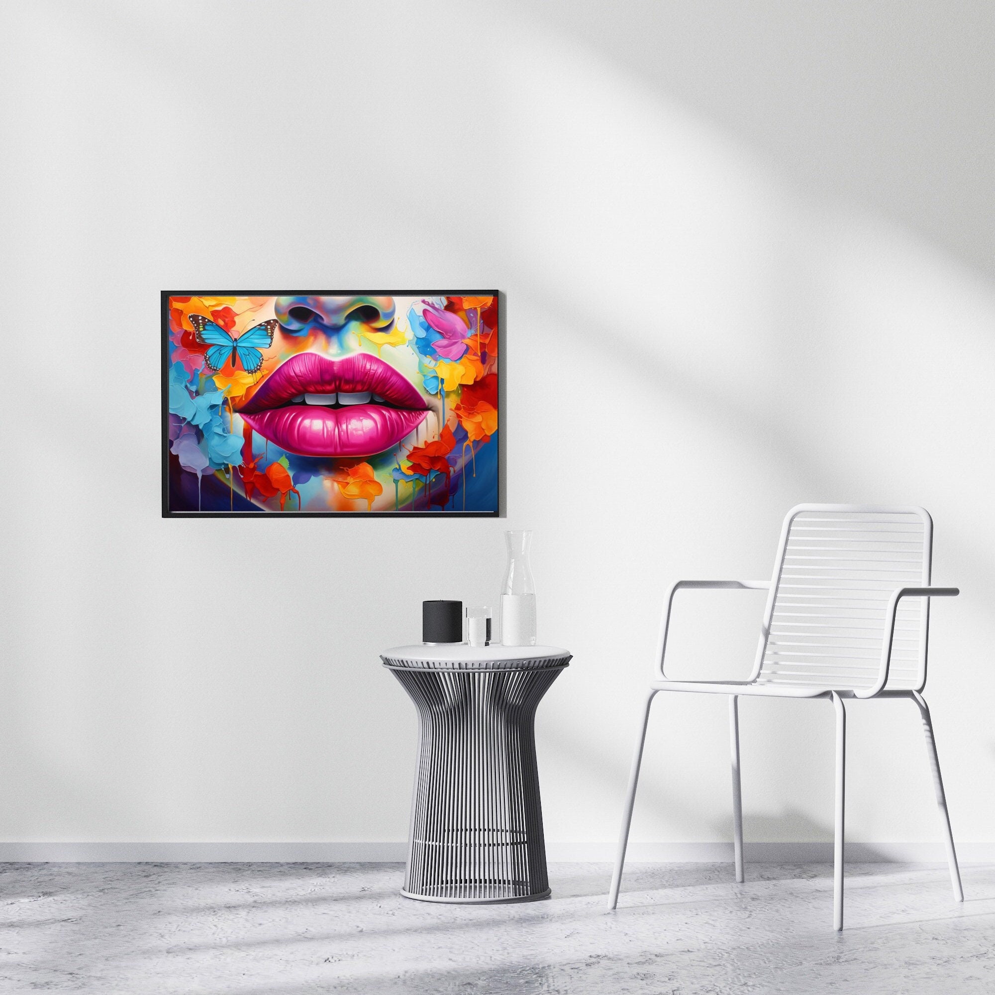 Pop Art Lips Poster Lips Wall Decor Colorful Lips Wall Art - Etsy