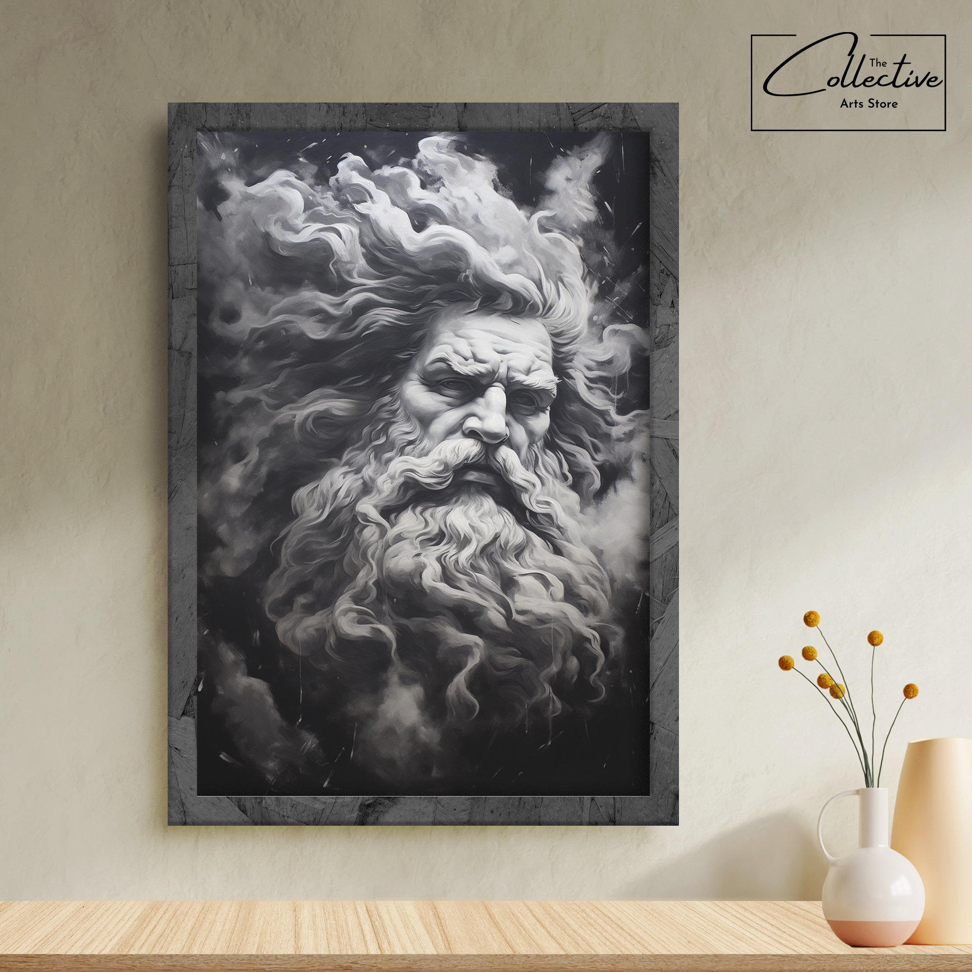 Zeus Greek God Art Poster Zeus Painting New Home Wall Piece - Etsy