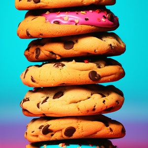 Pop Art Cookies Poster Food Wall Art Canvas Diner Wall Decor Cookies ...