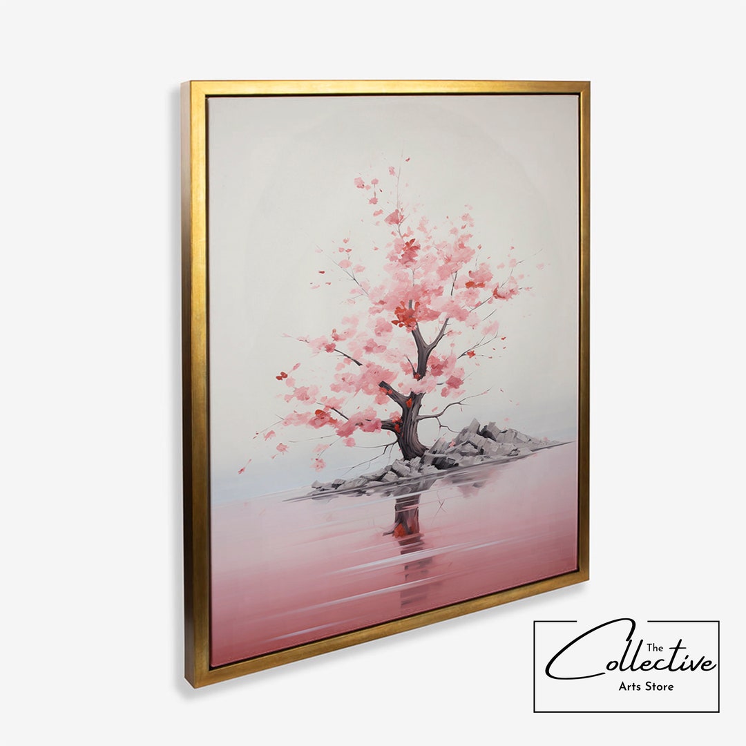 Blossom Tree Canvas Blossom Tree Minimalistic Poster Floral Wall Decor ...
