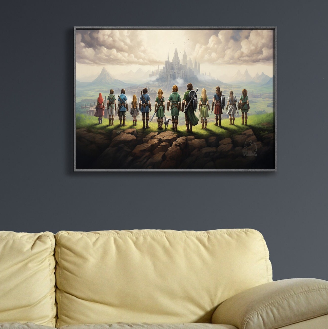 The Legend of Zelda Poster Zelda Print Link Zelda Framed Canvas Zelda ...