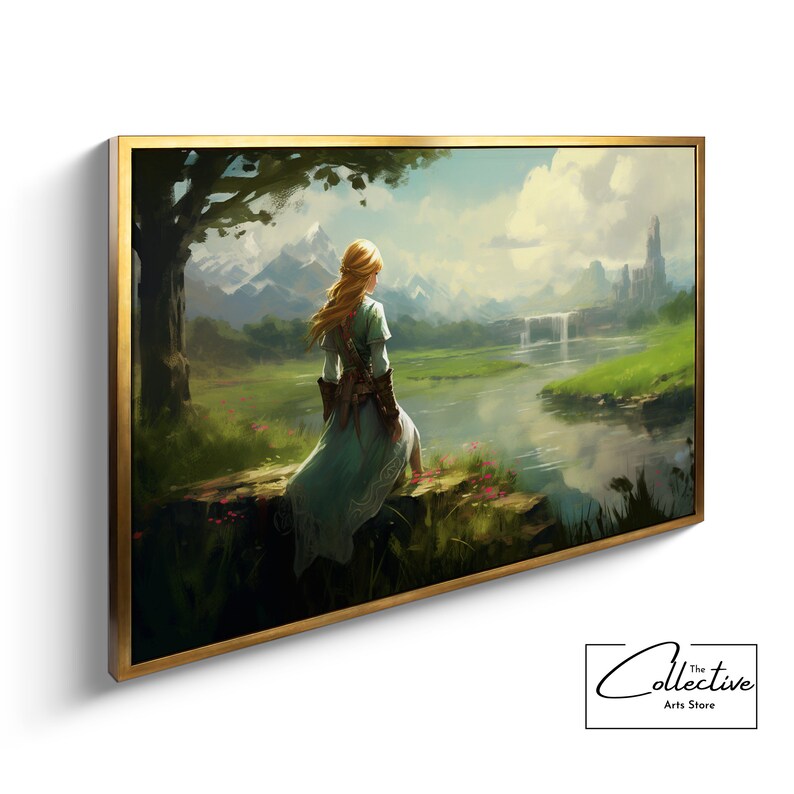 Zelda Wall Art Zelda Framed Poster Link Zelda Canvas Wall Art - Etsy