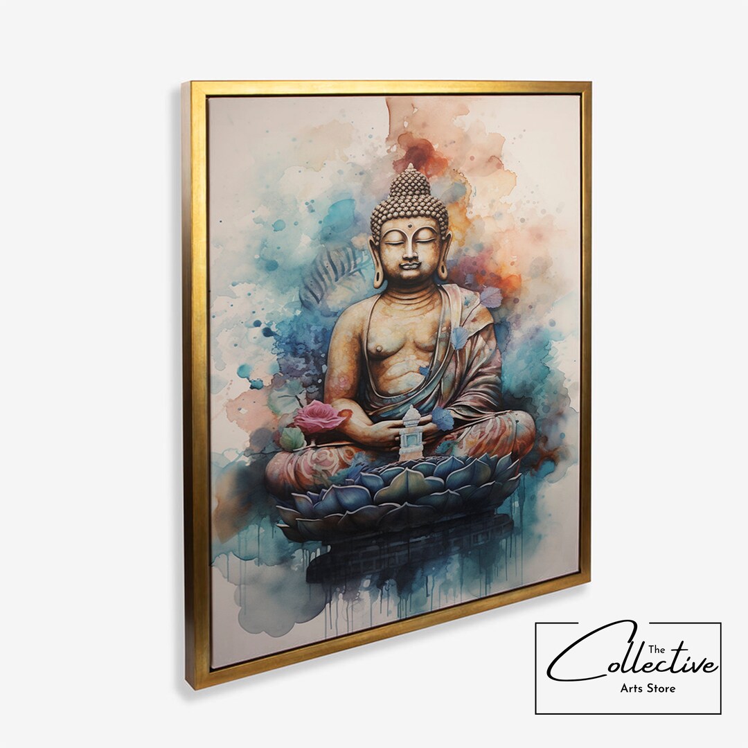 Buddha Poster Meditation Wall Art Print Buddha Framed Poster Zen Decor ...