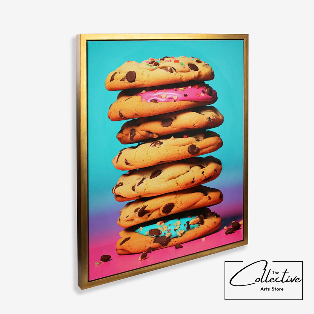 Pop Art Cookies Poster Food Wall Art Canvas Diner Wall Decor Cookies ...