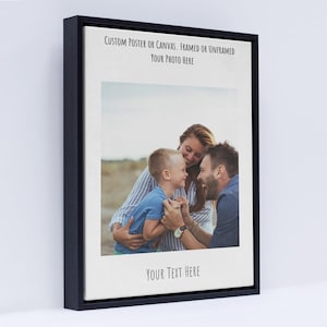 Personalized Photo to Canvas Poster Framed Poster Framed Canvas Print ...
