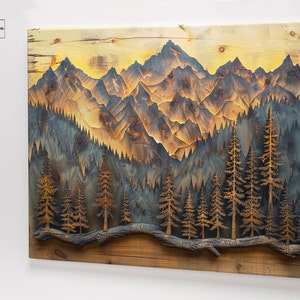 Modern Art Rustic Decor Poster for Living Room Framed Canvas Wall Art ...