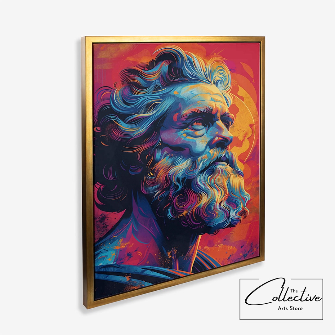 Zeus Pop Art Greek Mythology Poster Myths Legends Art Gift Gods Goddess ...