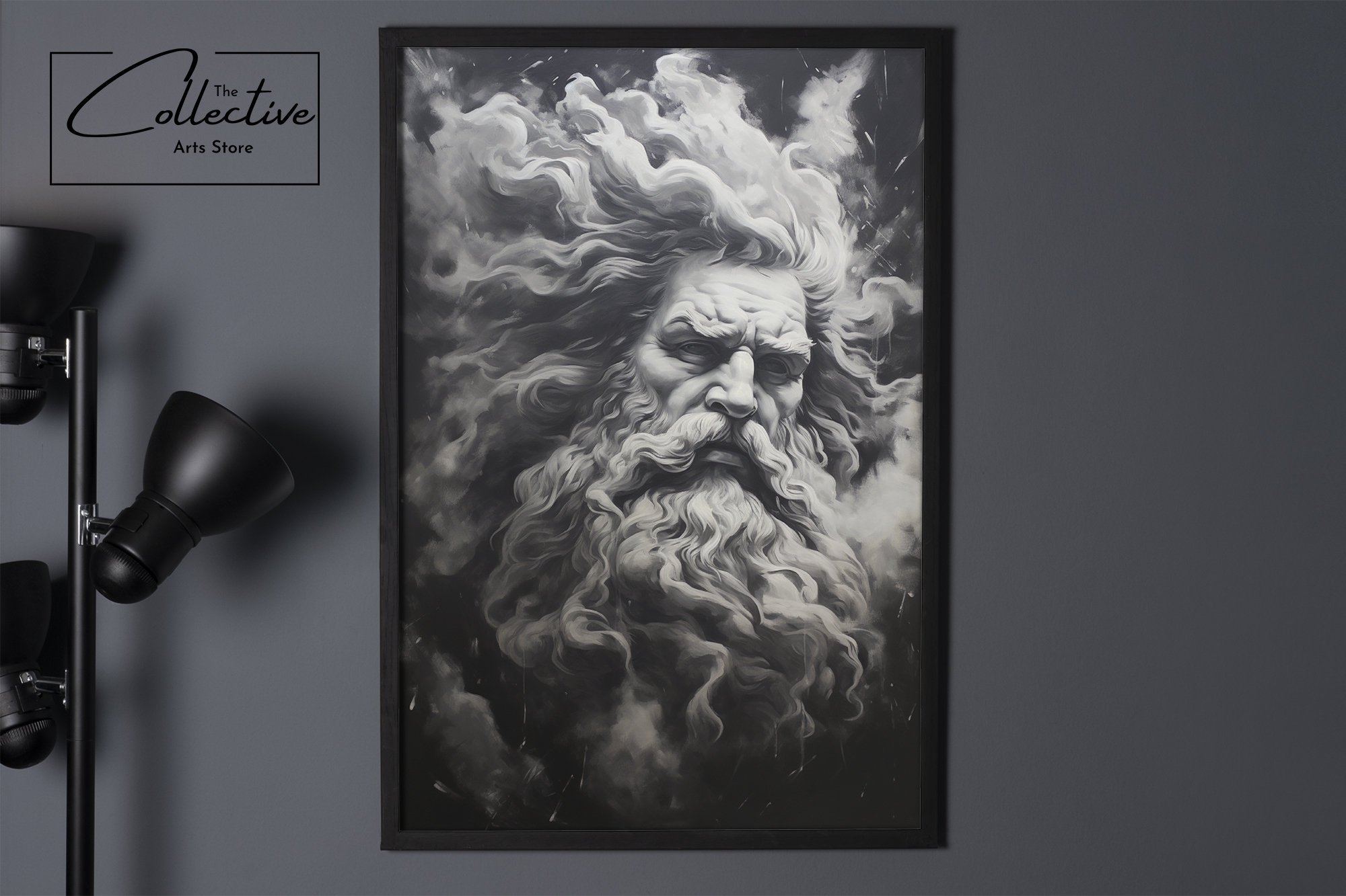 Zeus Greek God Art Poster Zeus Painting New Home Wall Piece - Etsy