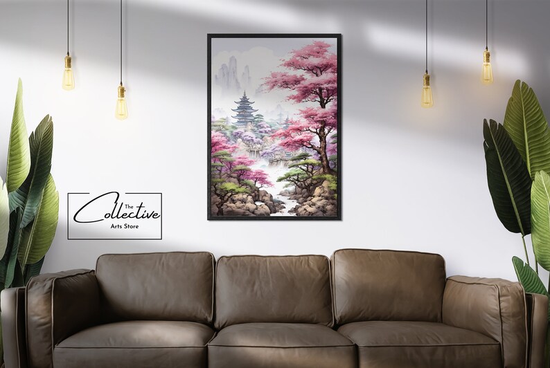 Blossom Tree Poster Landscape Japan Wall Art Blossom Tree Canvas Art - Etsy