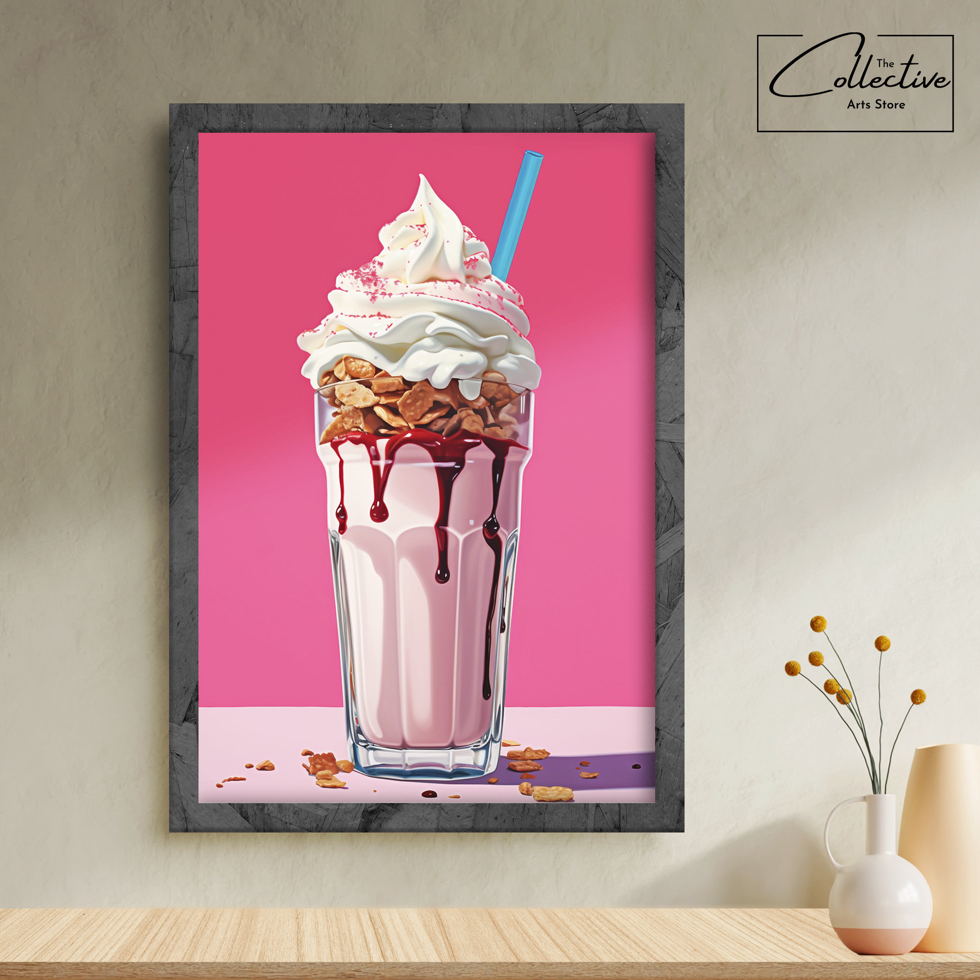 Milkshake Painting Pop Art Milkshake Wall Decor Milkshake Art - Etsy