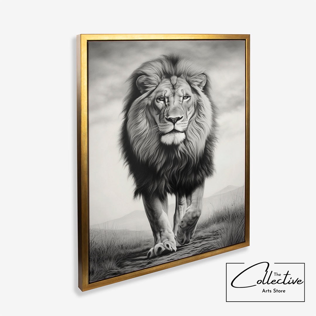 King of the Jungle Poster Wildlife Print Lion Framed Print Framed ...