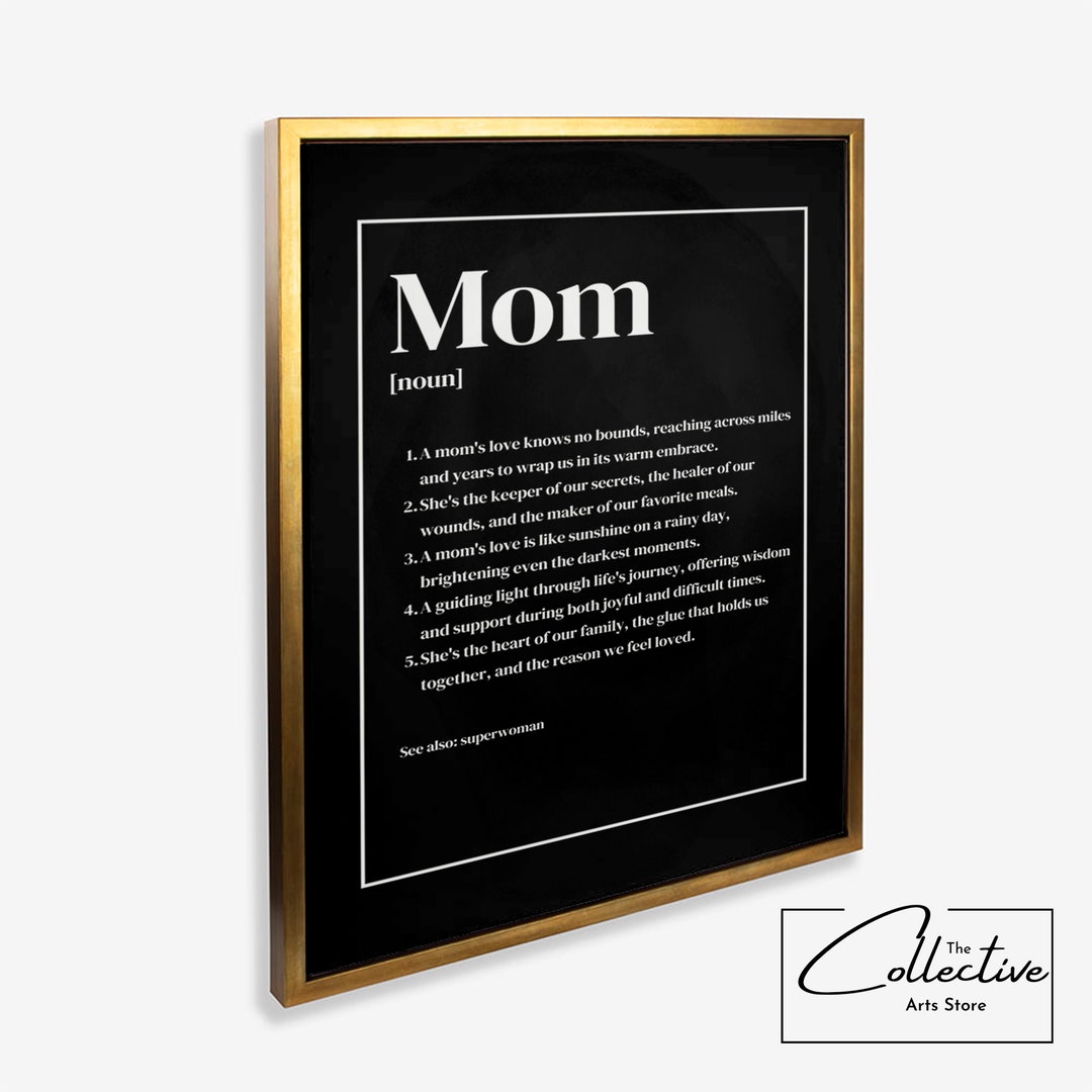 Mom Definition Print Mother Wall Art Mom Gift Mother's Day Present ...