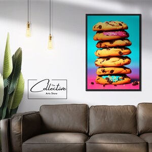 Pop Art Cookies Poster Food Wall Art Canvas Diner Wall Decor Cookies ...