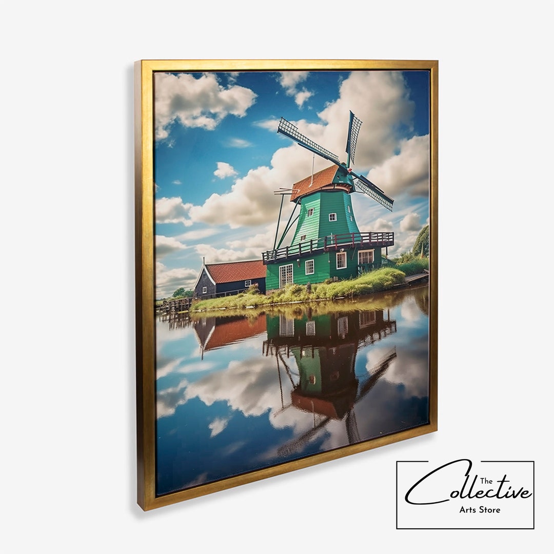Amsterdam Windmill Poster Holland Windmill Wall Decor Dutch Amsterdam ...