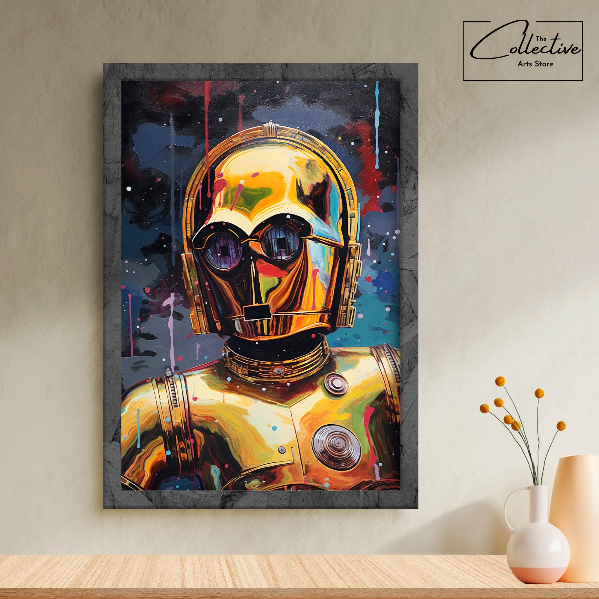 C3PO Star Wars Painting Art Poster Star Wars Room Art Print Star Wars ...