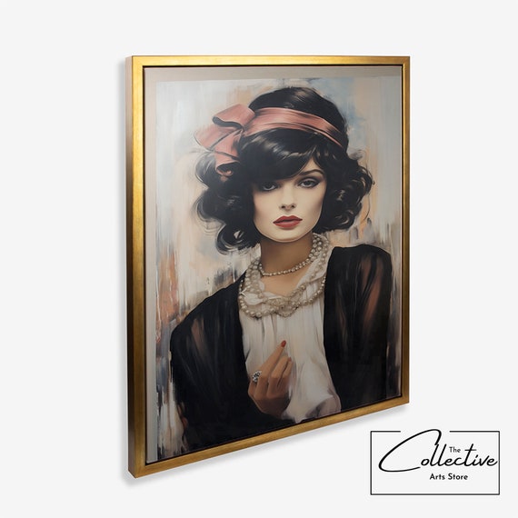Poster Coco Chanel Inspired Coco Chanel Canvas Art Fashion Print Wall Art Housewarming Gift Painting Vogue Home Decor Fashion Lover Art Gift Etsy