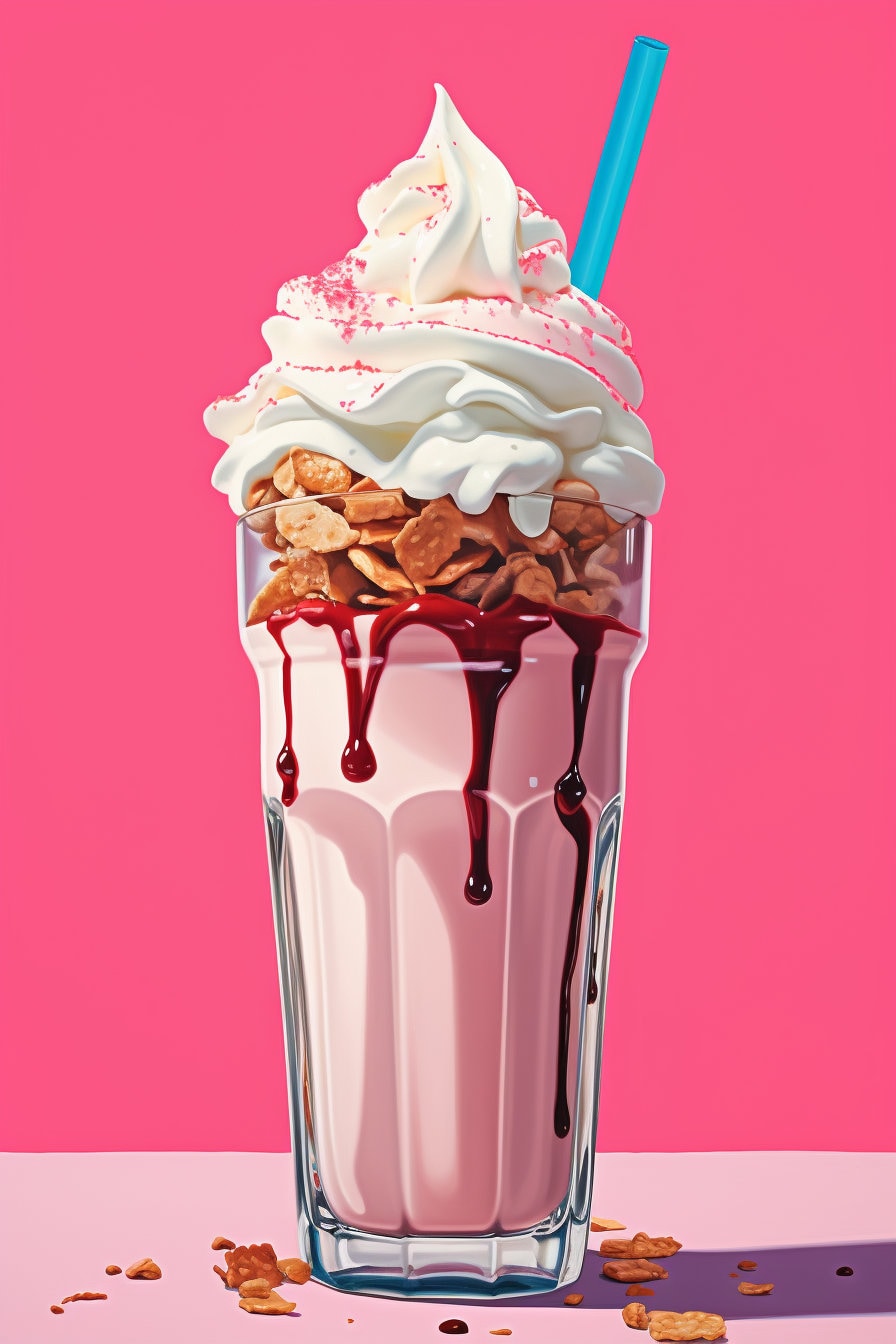 Milkshake Painting Pop Art Milkshake Wall Decor Milkshake Art - Etsy