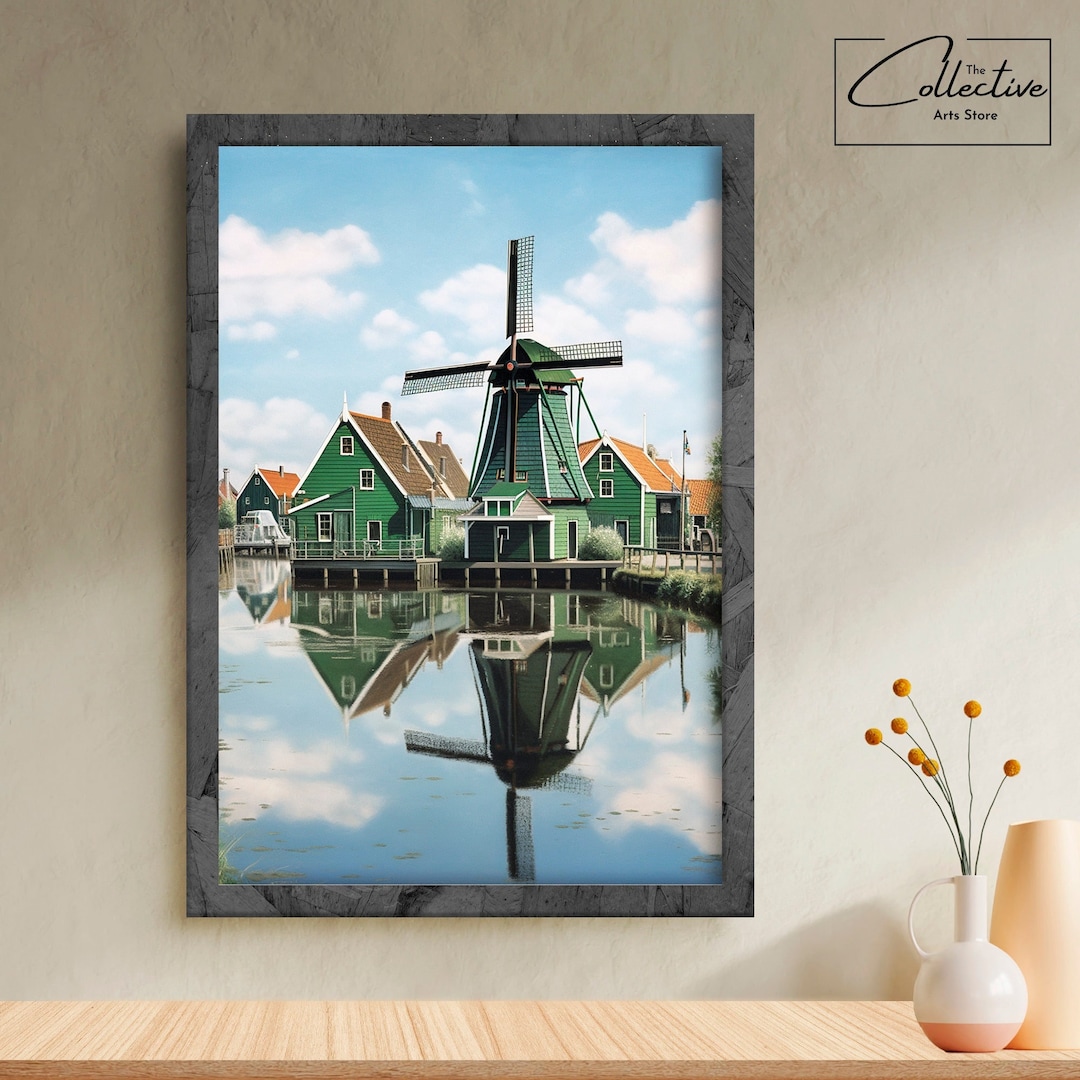 Amsterdam Windmill Poster Amsterdam Windmill Print Wall Decor - Etsy