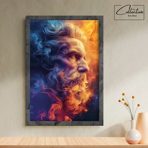 Greek Mythology Poster Zeus Myths Legends Art Gift Gods Goddess Wall ...