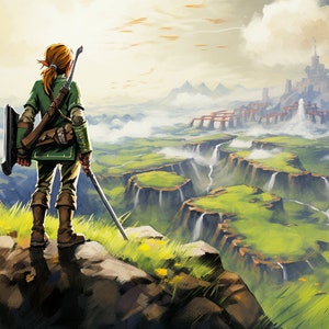 Tears of the Kingdom Poster Zelda Framed Canvas Zelda Wall Art Lengend ...
