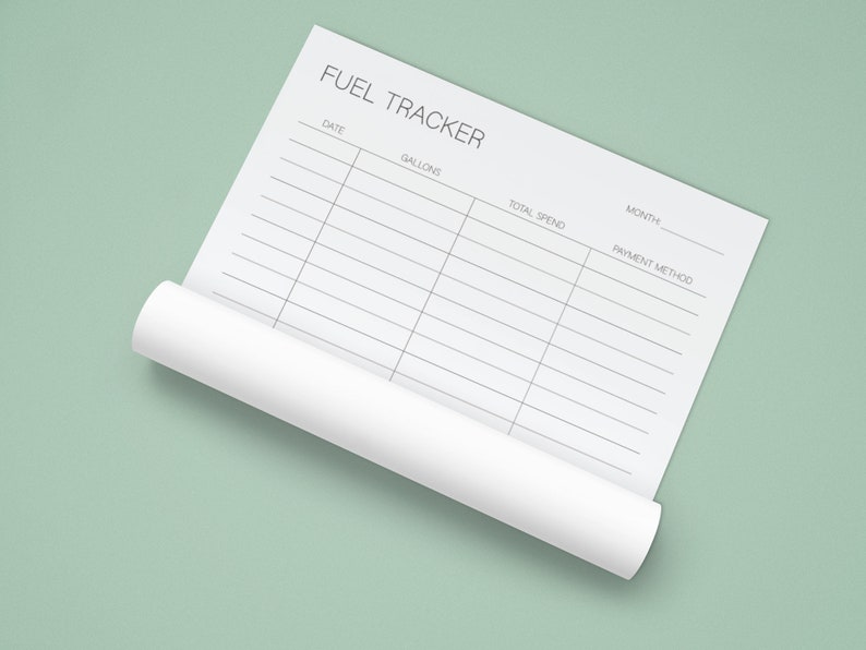 Printable: Mileage & Fuel Tracker - Self-employed Tracker 2 Page PDF ...