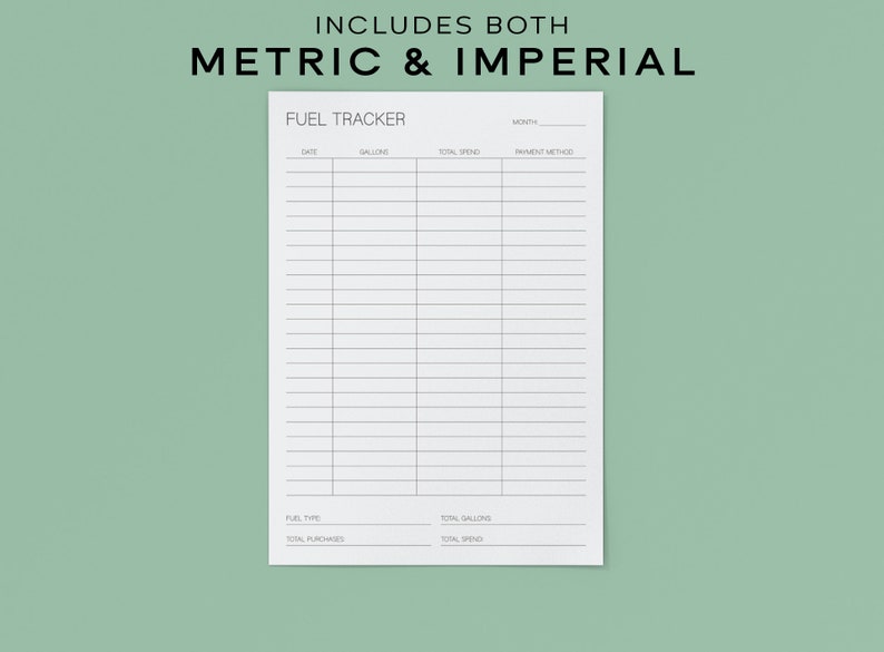 Printable: Mileage & Fuel Tracker - Self-employed Tracker 2 Page PDF ...