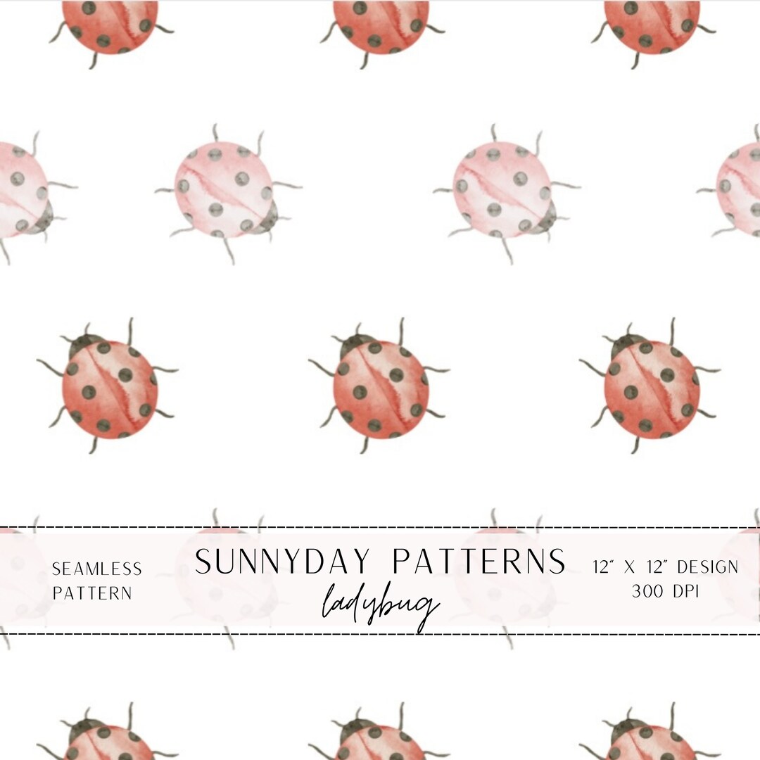Ladybug Seamless Design, Ladybug Seamless Pattern, Patterned Background ...