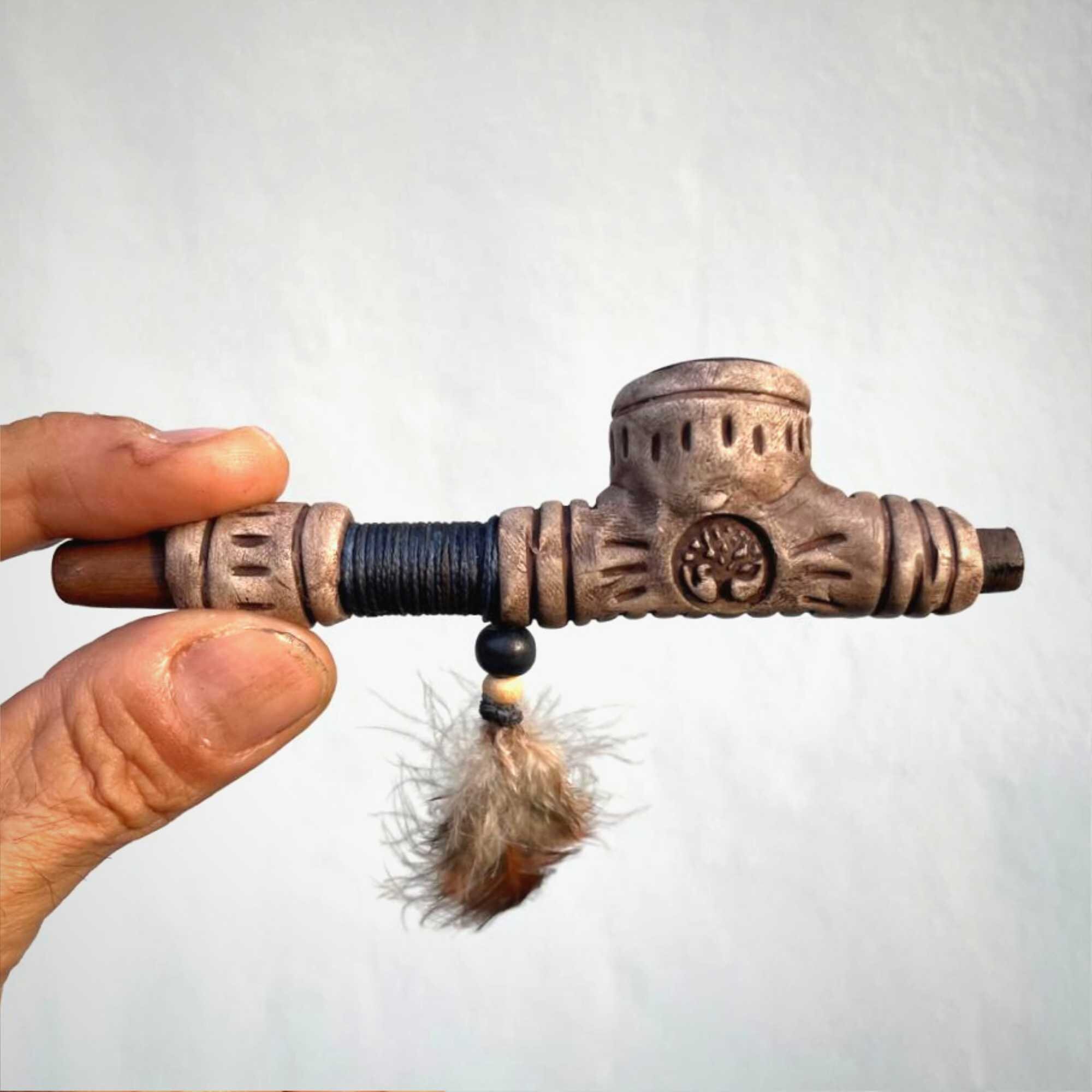 Vishnu Handmade Ritual Shamanic Pipe for Smoking Tobacco - Etsy