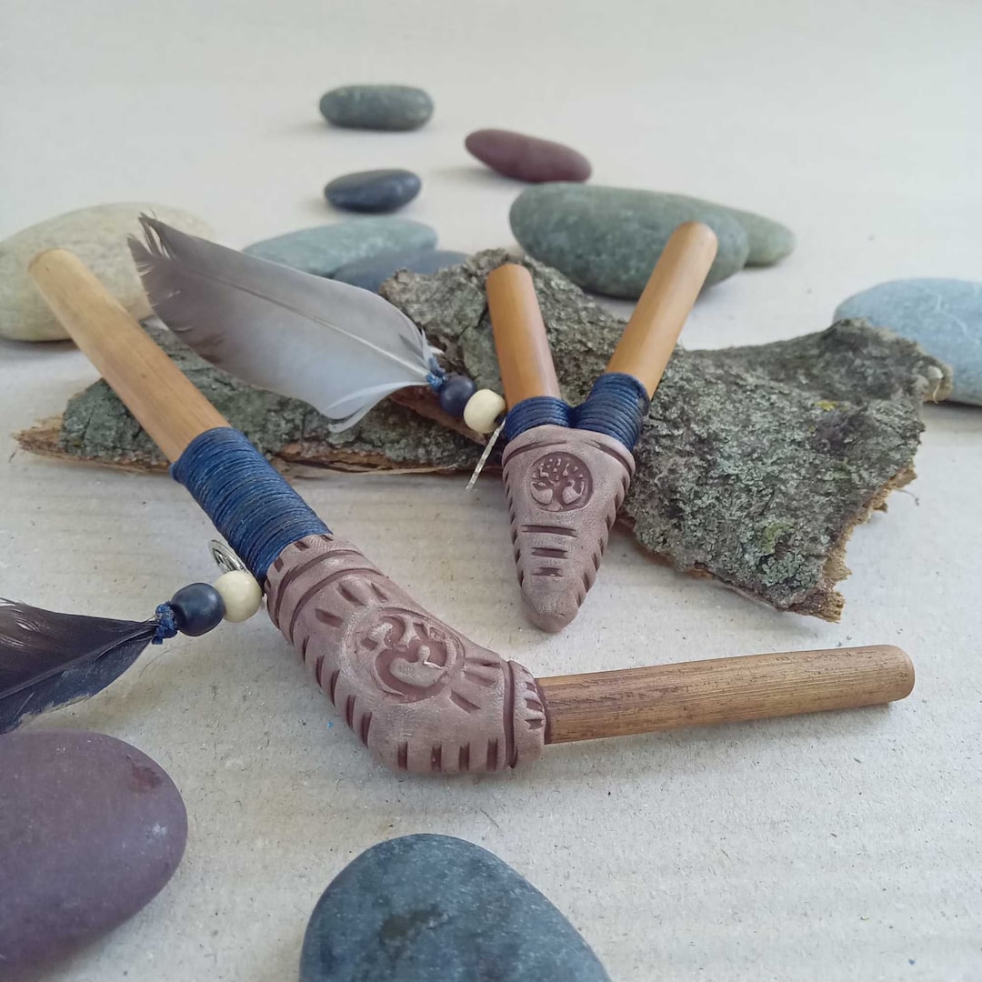 Devi Duo Kuripe Tepi Set With Nose Fitting Handmade, Shamanic Pipes ...