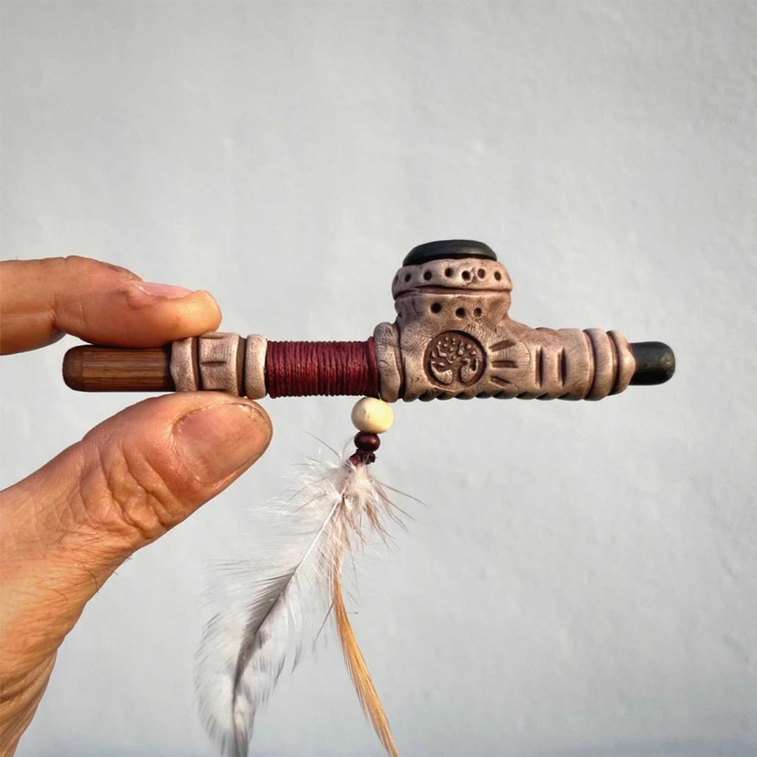 Vishnu | Handmade Ritual Shamanic Pipe for Smoking Tobacco, Mapacho and ...