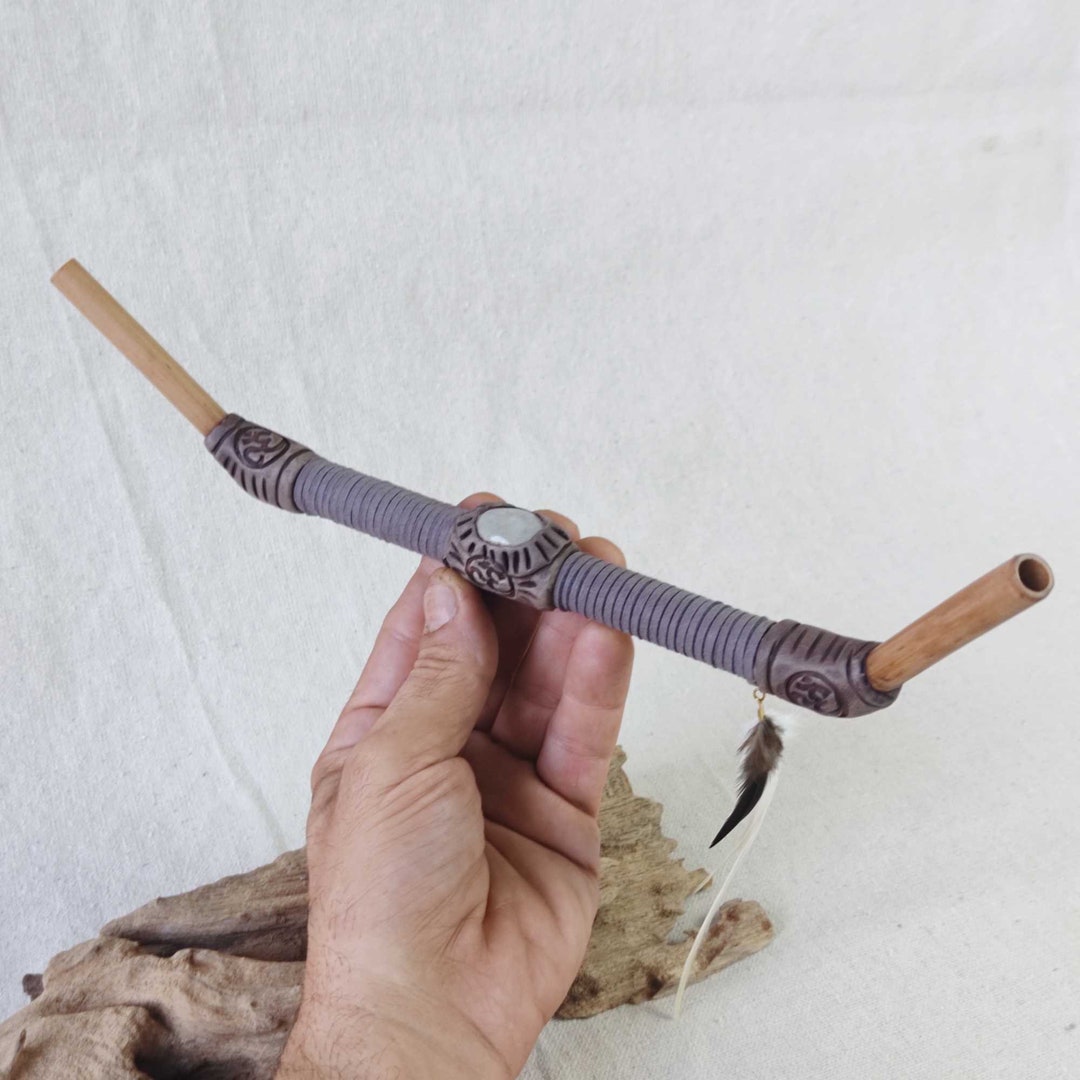 Energy | Big Tepi Applicator | Ritual Pipe, With Stone - Etsy