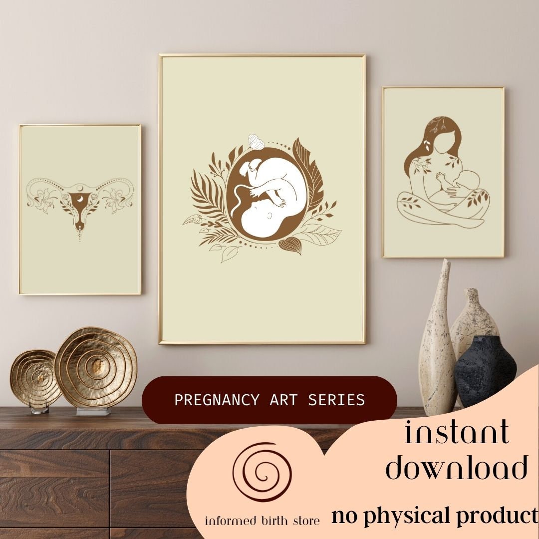 Midwife Art, Pregnancy Art Print, Doula Gift, Midwife Office Decor ...