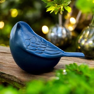 Personalized Songbird Memorial Urn: Blue Brass Ashes Keepsake - Etsy