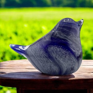 Blown Glass Memorial Urn Songbird Keepsake for Cremation Ashes ...