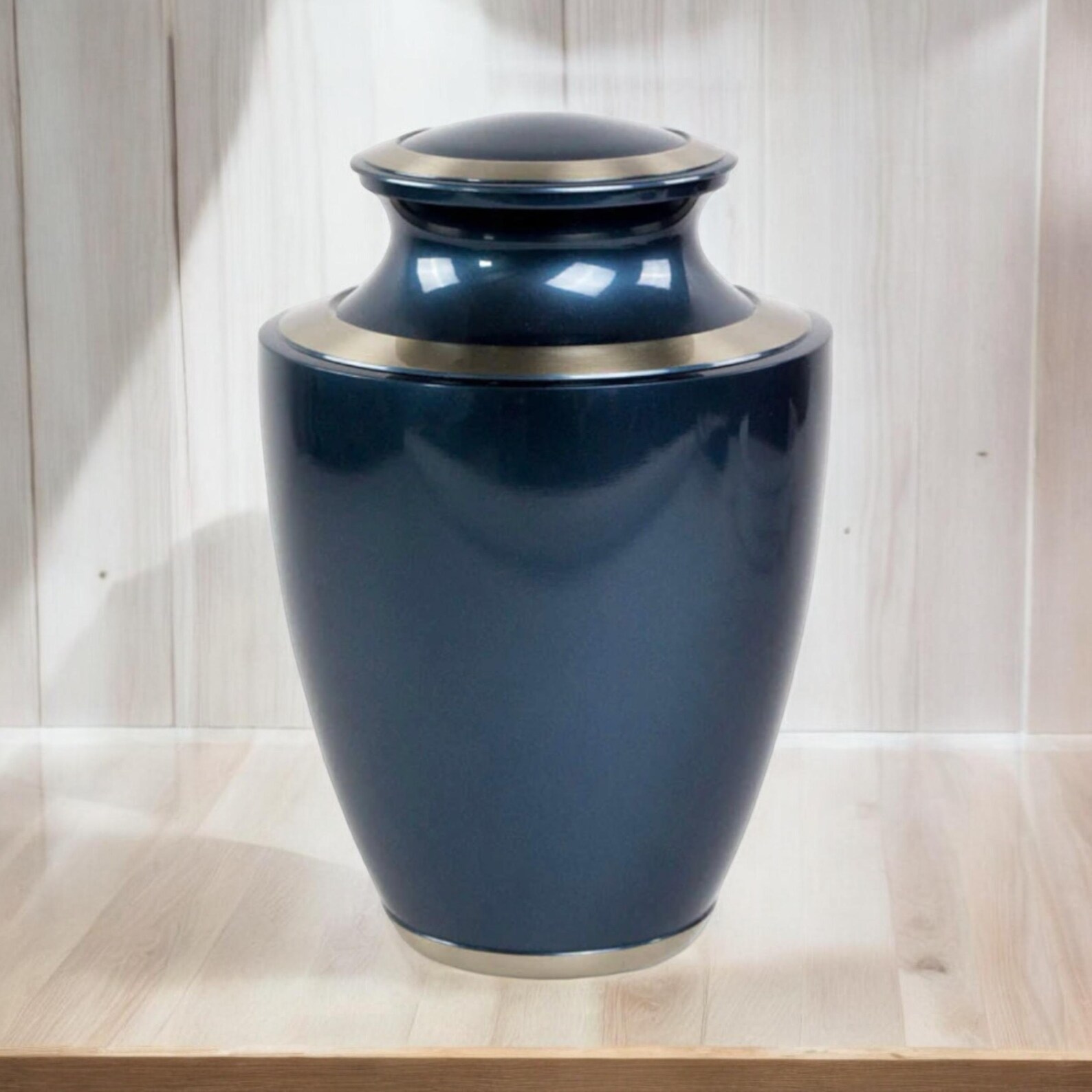 Personalized Moonlight Blue Cremation Memorial Urn With Custom ...