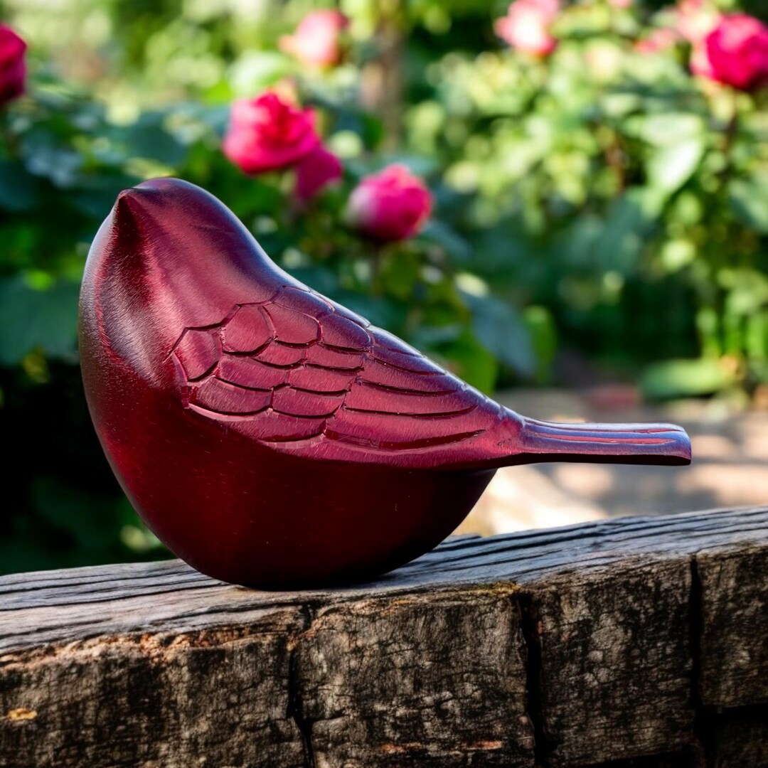Personalized Songbird Memorial With Crimson Finish – Custom Ashes ...