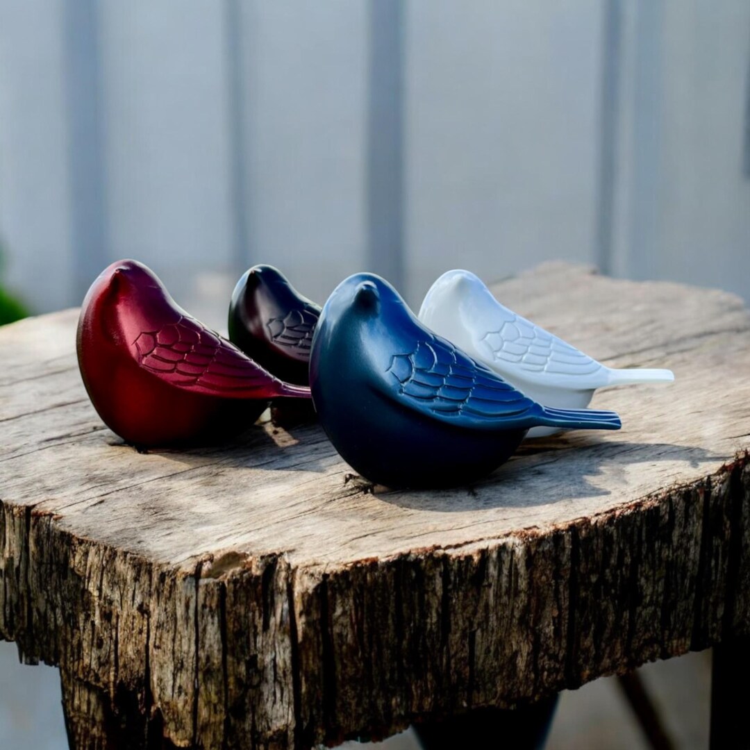 Personalized Brass Songbird Memorial Keepsake for Cremation Ashes ...