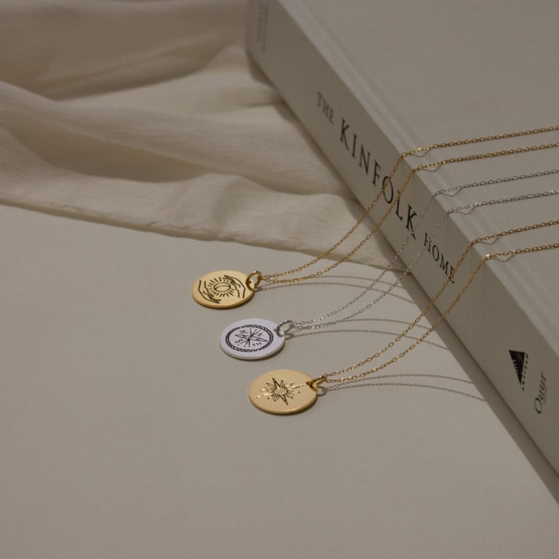 Mystic Coin Pendant Necklace | Evil Eye Necklace | Sun & Moon Pendant ...