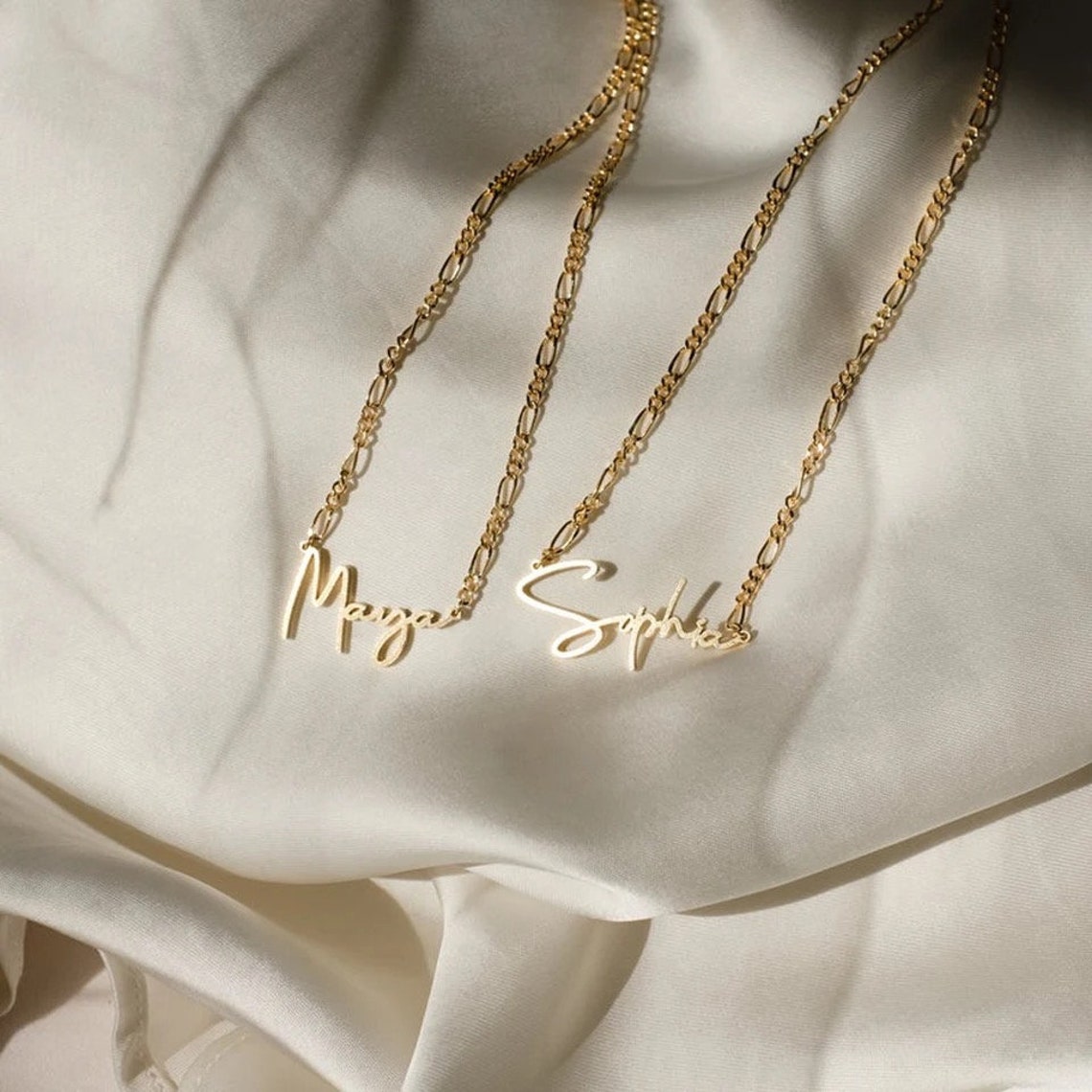 Customised Name Necklace: Engraved Jewellery | Goldary Jewel | Handmade ...