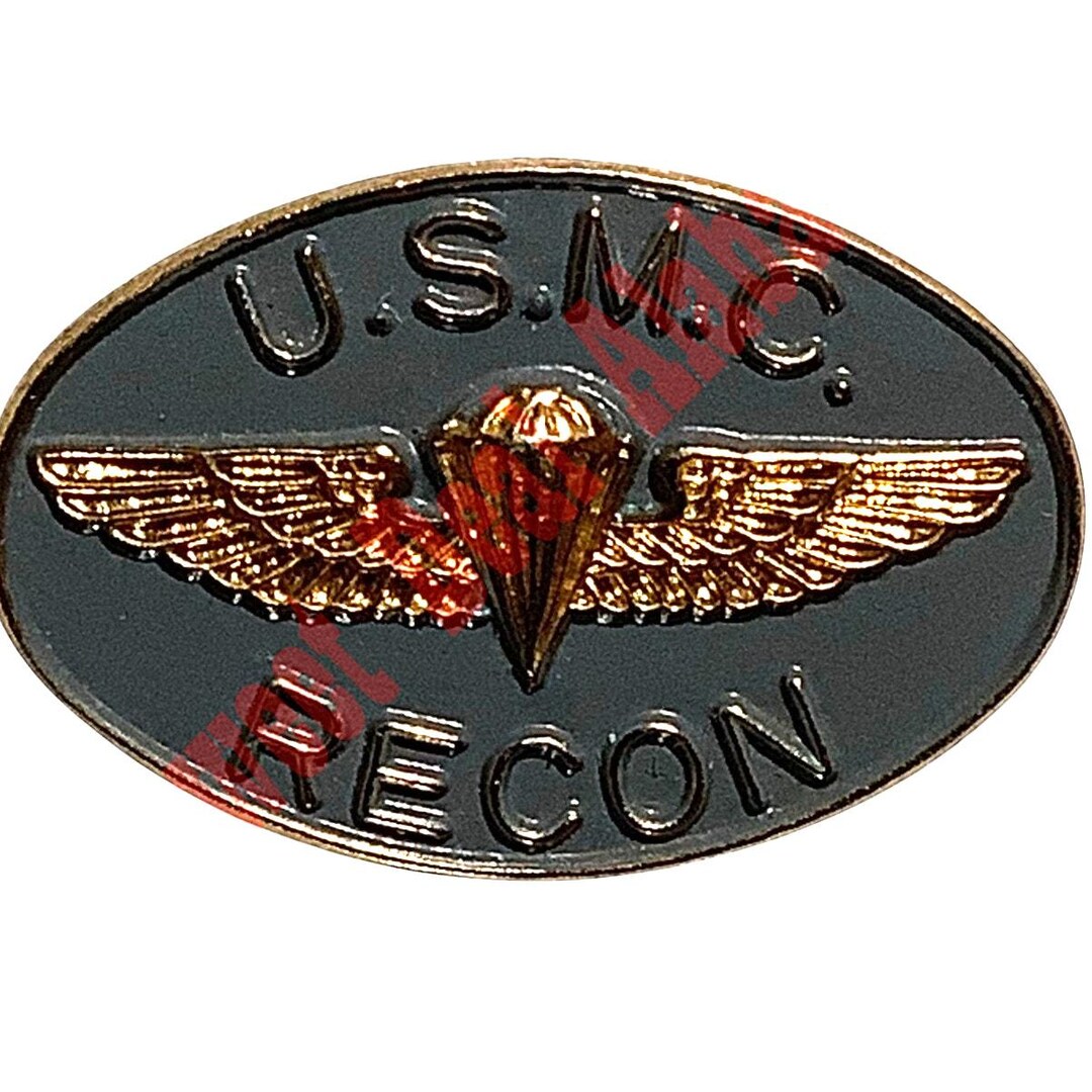 U.S. Marine Corps Reconnaissance Unit - Hat, Lapel, Tie Tack Pin 3/4"h ...