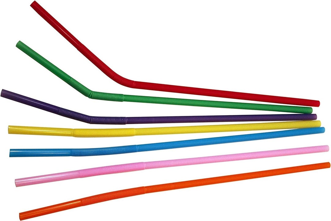 Berkley Square Colorful Kids' Flexible Kurly Straws, Great Material for ...