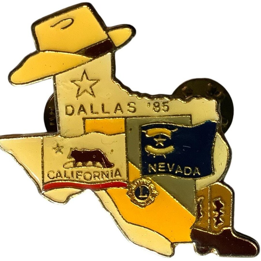 1985 Lions Club International, Dallas 85' California, Nevada Lapel Pin ...