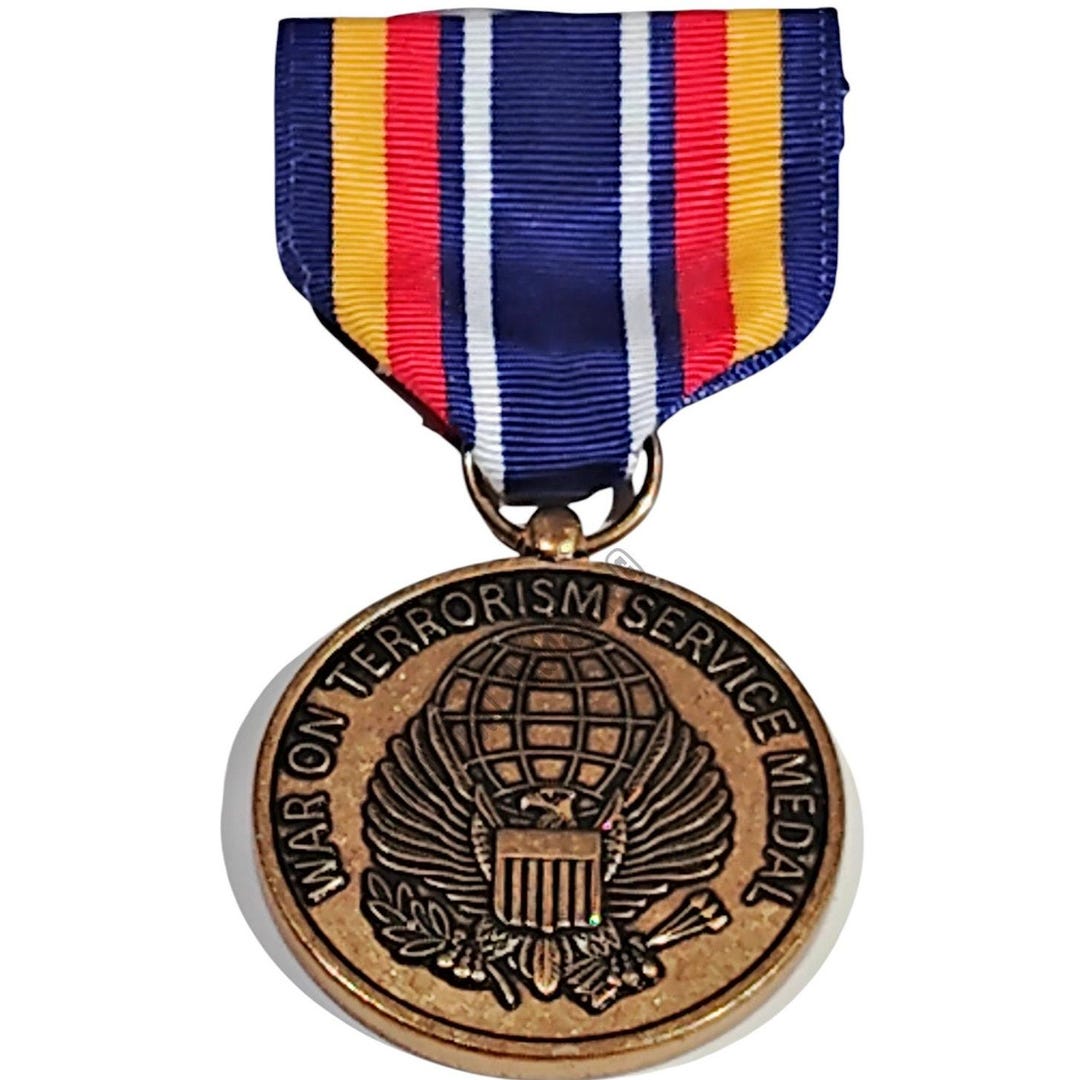 War on Terrorism Service Medal W/ Pinback, 1-3/8"d Medal X 3"h Overall ...