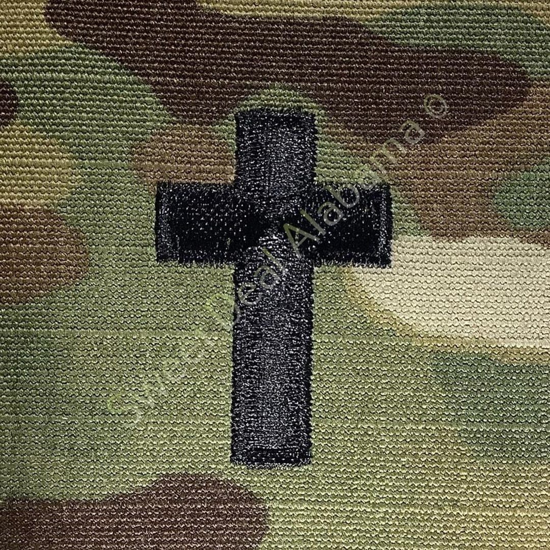 U.S. Army Chaplain OCP Rank Uniform Insignia, Multi-camo, 2x2, Hook-n ...